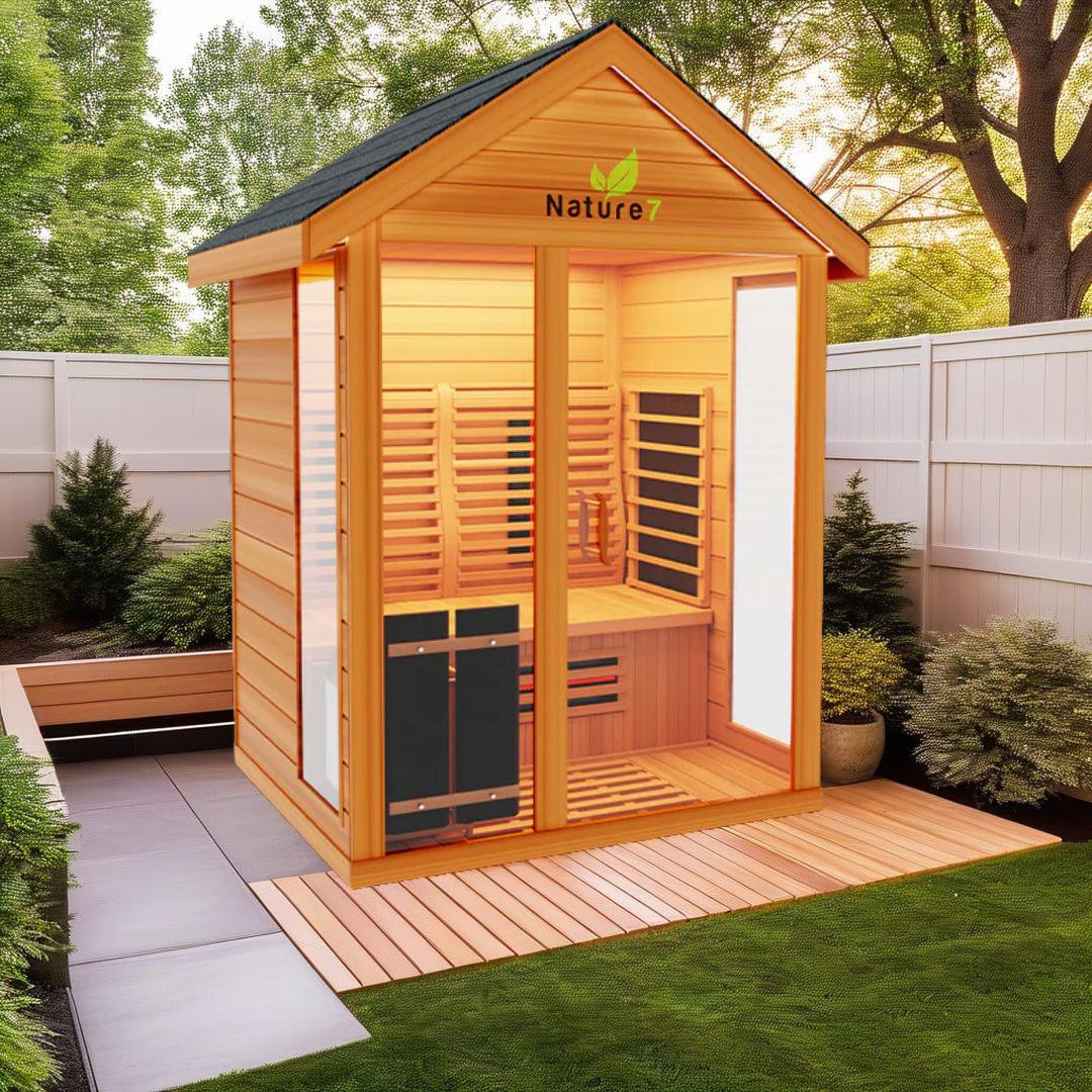 Medical Saunas Nature 7 – 4 Person Outdoor Hybrid Infrared & Steam
